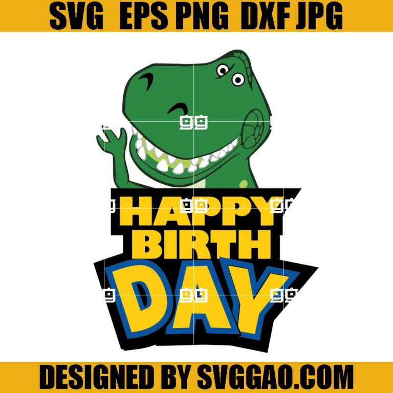 Rex Toy Story SVG, Rex Happy Birthday SVG, Toy Story Rex SVG