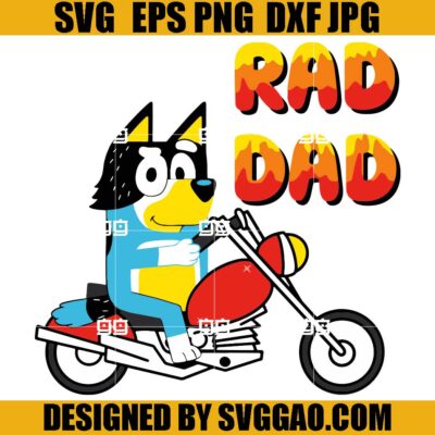 Bluey Dad Bandit SVG, Fathers Day Bluey SVG, Best Dad SVG