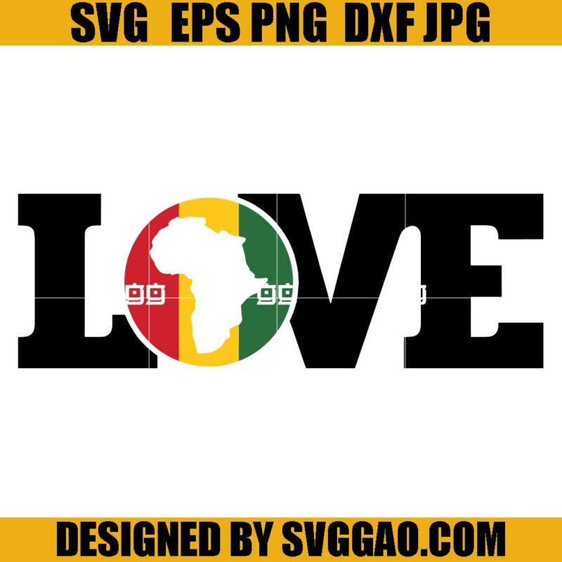Love Africa SVG, Black History 1865 SVG, Juneteenth 1865 SVG – SVGGAO