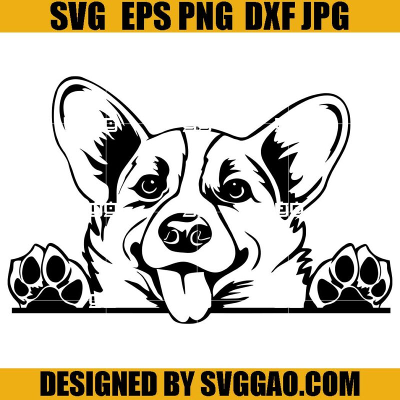 Corgi SVG, Cute Corgi SVG, Welsh Corgi Dog Face SVG