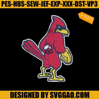 St. Louis Cardinals Embroidery Design, Saint Louis STL Embroidery File