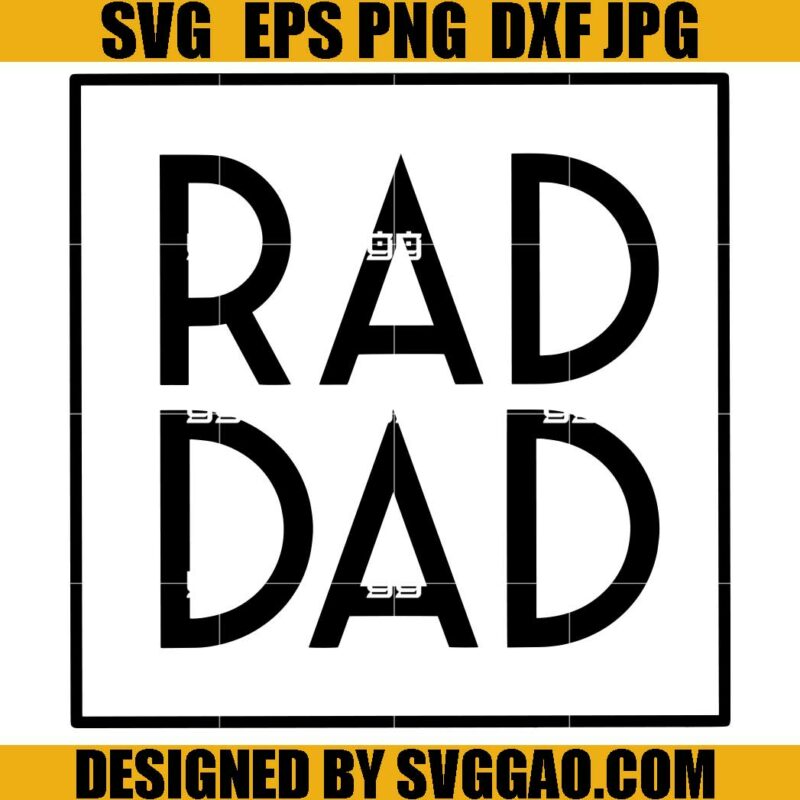 Rad Dad SVG, Rad Dad Gift For Father, Pluto Rad Dad SVG