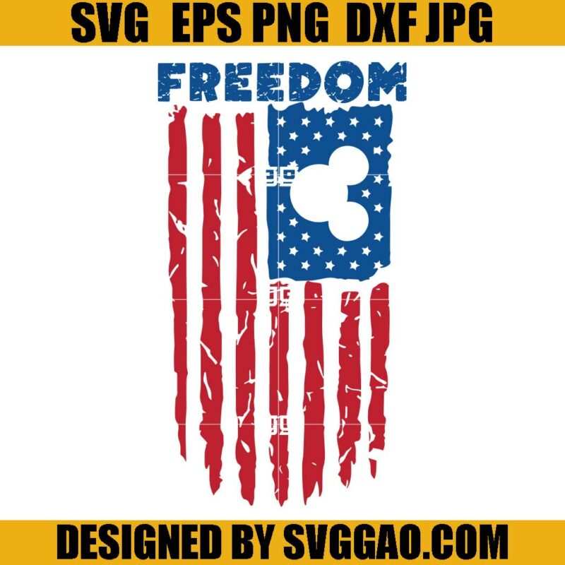 Freedom Mickey SVG, America Flag Mickey Mouse SVG, 4th Of July SVG