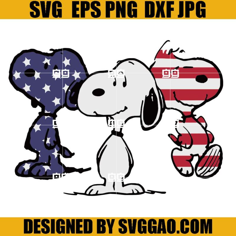 Snoopy America Flag SVG, Snoopy 4Th Of July SVG, Independence Day SVG