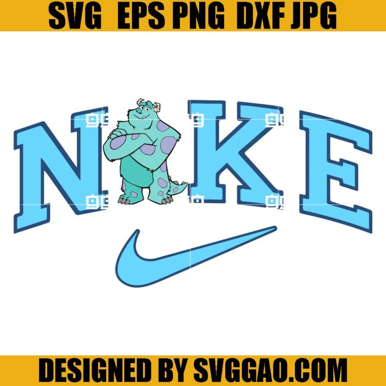 Nike Monsters Inc SVG, James P Sullivan Swoosh SVG, Monster Inc ...