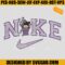 Nike Boo Monsters Embroidery Design, Swoosh Boo Monsters Embroidery File