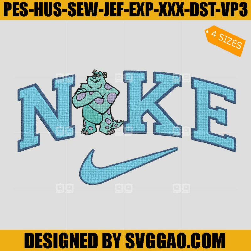 Nike Monsters Inc Embroidery Design, James P Sullivan Swoosh Embroidery ...