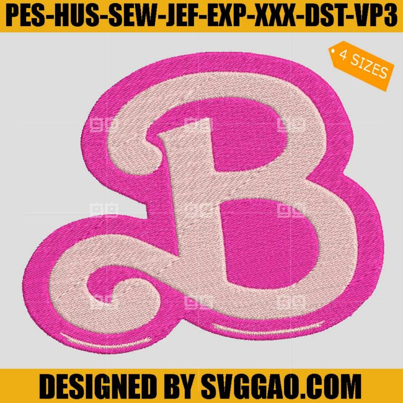 Logo Barbie Embroidery Design, Greta Gerwig Embroidery File