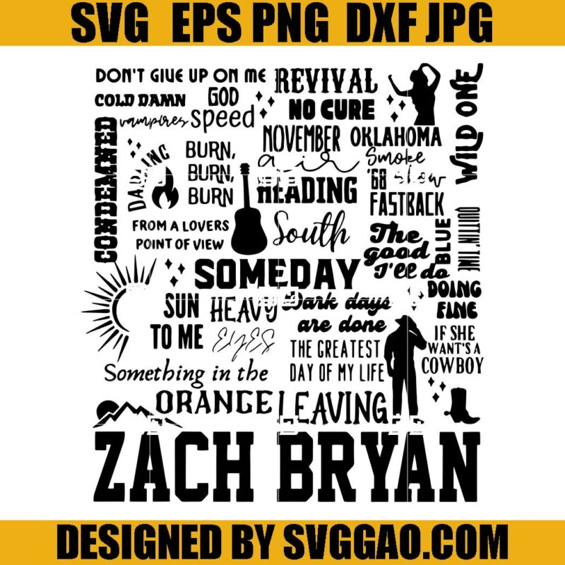 Zach Bryan SVG, Zach Bryan Country Music SVG, Zach Bryan Highway Boys SVG
