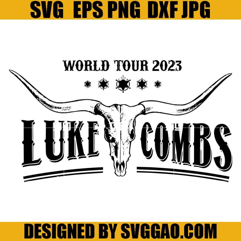 World Tour 2023 Luke Combs SVG, Western Cowboy SVG, Combs Western ...