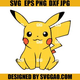 Pikachu Cute SVG, Pikachu SVG, Pokemon SVG