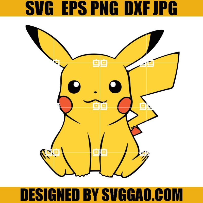 Pikachu Cute SVG, Pikachu SVG, Pokemon SVG