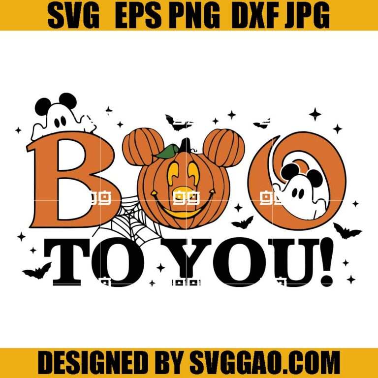 Halloween Mouse SVG, Boo Mickey Mouse SVG, Halloween SVG