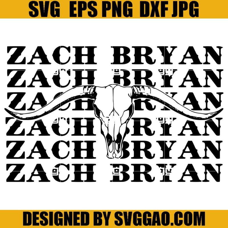 Bullhead Zach Bryan Country Music SVG, Zach Bryan The Burn Tour 2023 ...