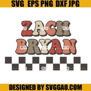 Retro Zach Bryan SVG, Zach Bryan Checkered SVG