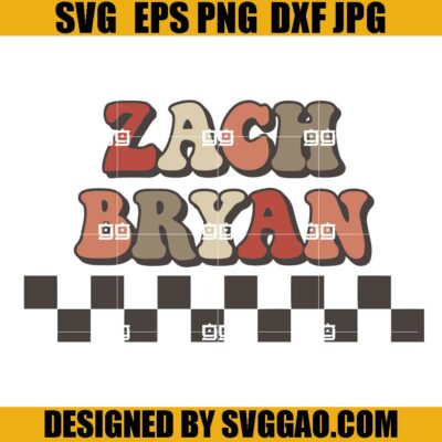 Retro Zach Bryan SVG, Zach Bryan Checkered SVG