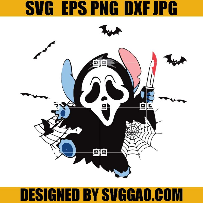 Stitch Ghost SVG, Scary Stitch SVG, Horror Stitch SVG
