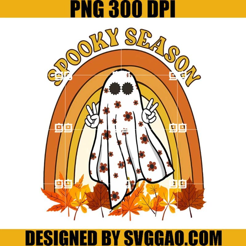 Spooky Season Rainbow PNG, Retro Boo Spooky PNG, Halloween Spooky ...