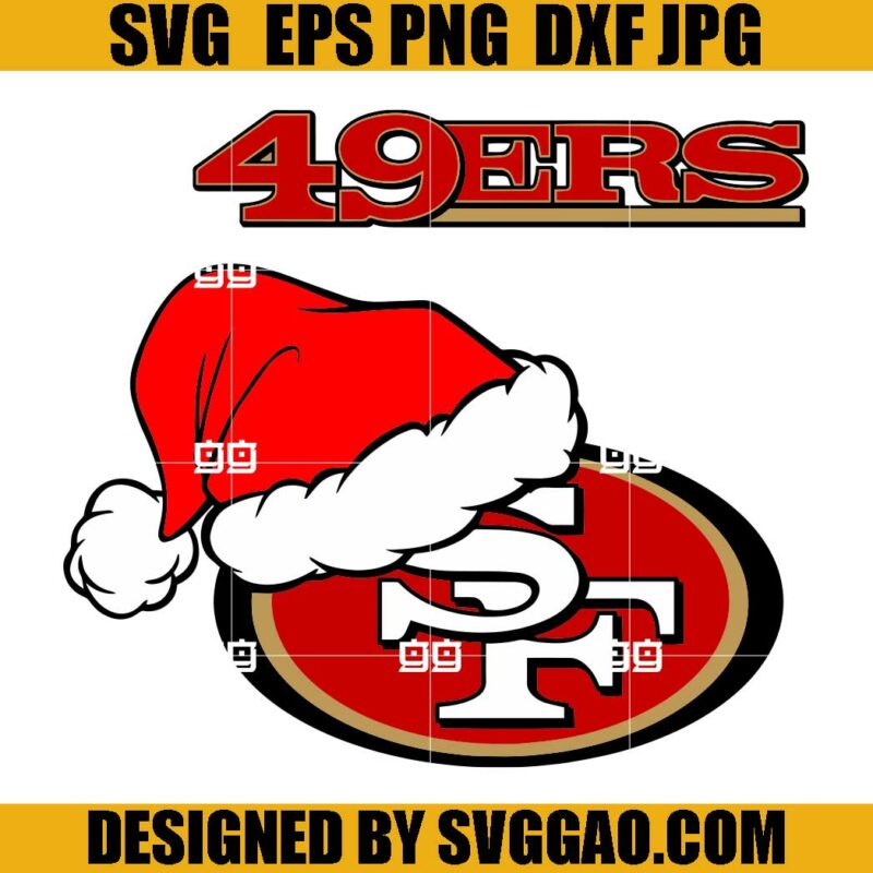 San Francisco 49ers Christmas SVG, NFL Christmas Logo SVG, San ...