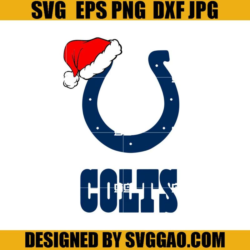 Indianapolis Colts Christmas SVG, NFL Christmas Logo SVG, Colts Santa ...