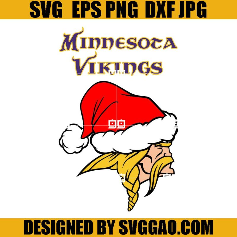 Minnesota Vikings Christmas SVG, NFL Christmas Logo SVG, Vikings NFL ...