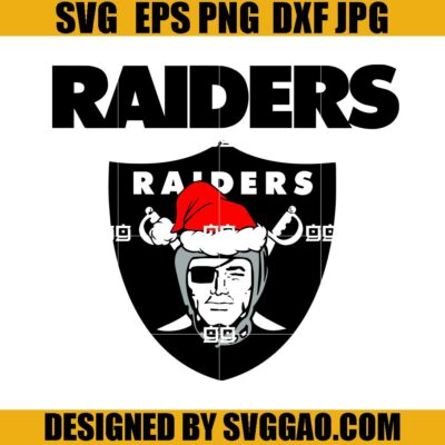 Oakland Raiders Christmas SVG, NFL Christmas Logo SVG, Raiders Santa ...