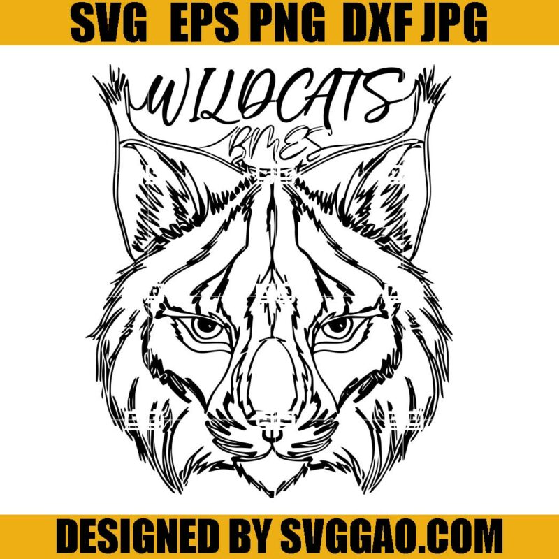 Wildcat SVG, Wildcats Mascot Head SVG – SVGGAO