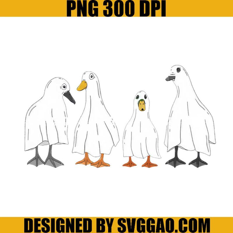 Ducks Ghost PNG, Duck Halloween PNG, Duck Boo PNG