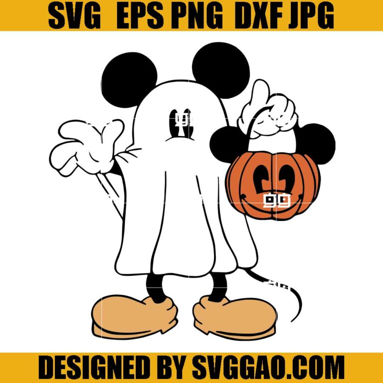 Mickey Mouse Ghost SVG, Disney Spooky Season SVG, Disneyland Halloween ...