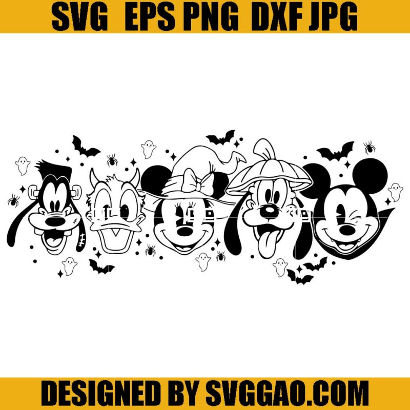 Mouse And Friends Halloween SVG, Disney Halloween SVG, Cartoon ...