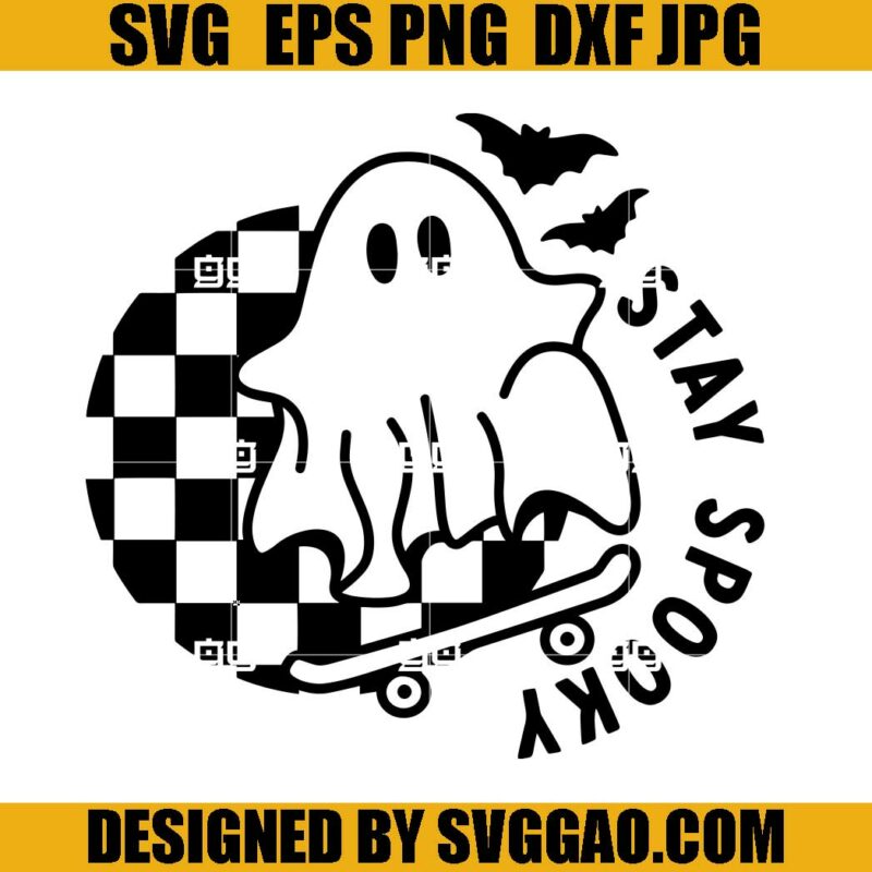 Retro Stay Spooky SVG, Spooky Vibes SVG, Cute Boo SVG – SVGGAO