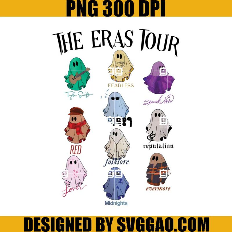 The Eras Tour Ghost PNG, Halloween Taylor Swift PNG