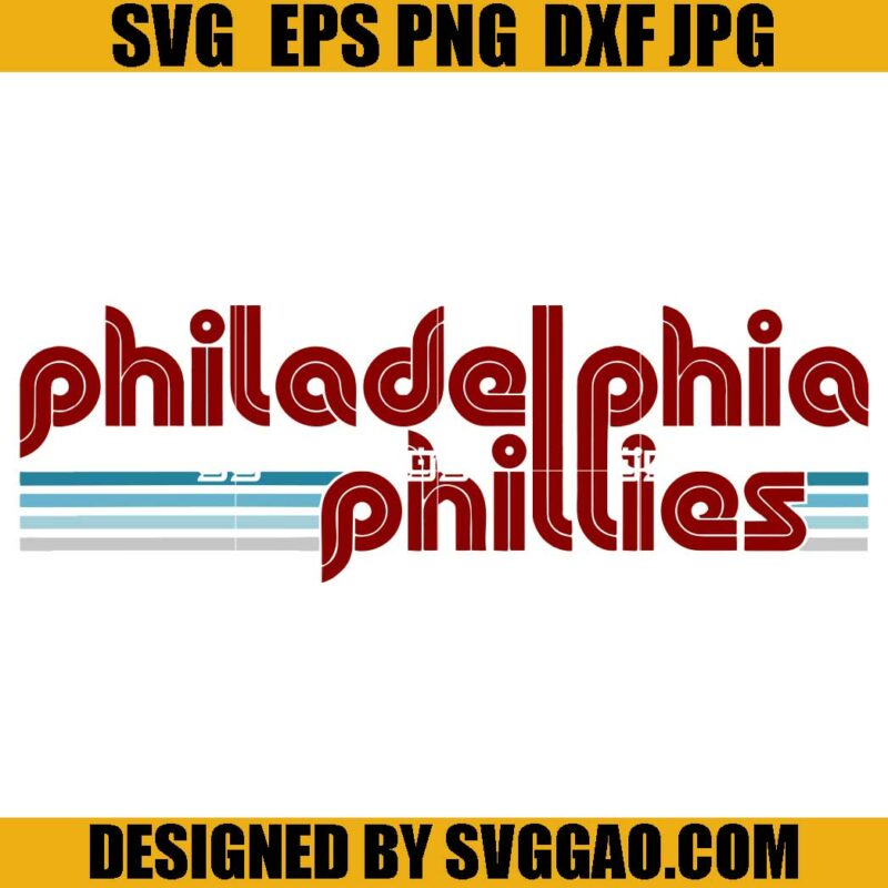 Philadelphia Phillies SVG, Retro Philadelphia Baseball SVG, Baseball SVG