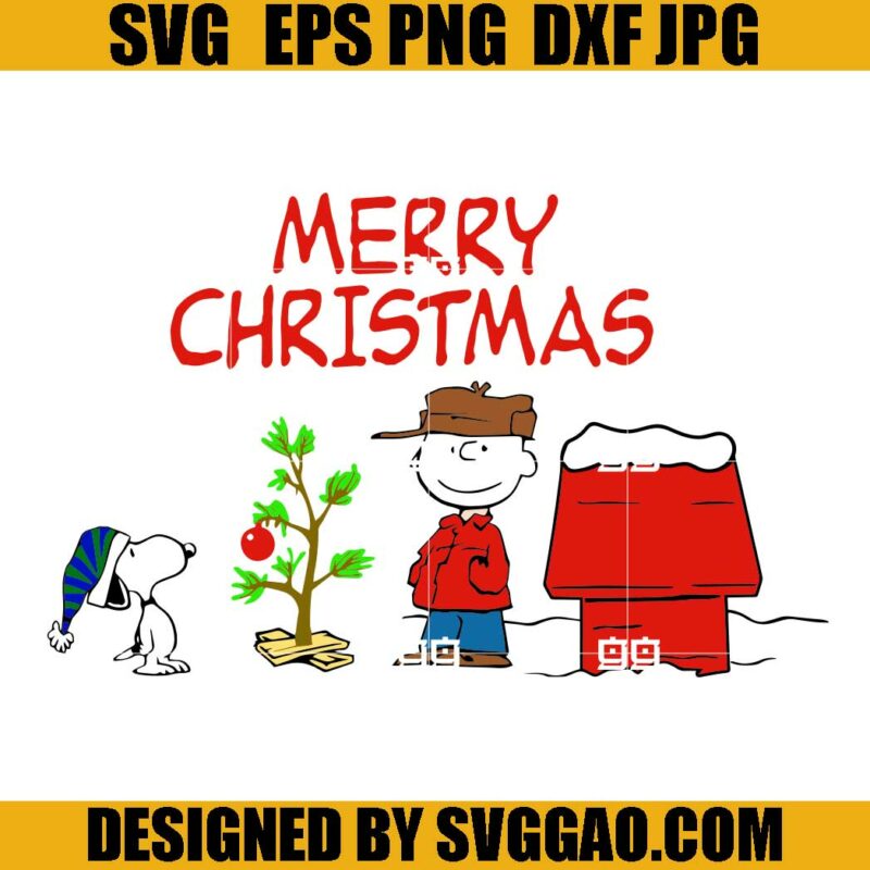 Snoopy Merry Christmas SVG, Peanuts Christmas SVG, Xmas Snoopy SVG