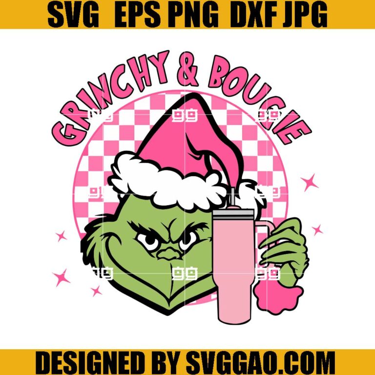 Grinch Bougie SVG, Chritsmas Bougie SVG, Grinch Pink SVG – SVGGAO