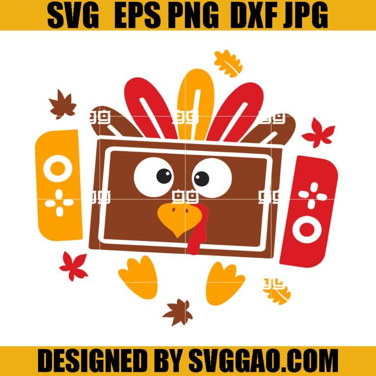 Turkey Gaming SVG, Thanksgiving Turkey SVG, Turkey Face Game SVG