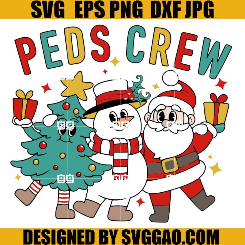 Peds Cew Nurse SVG, Peds Christmas SVG, Christmas Pediatric Crew ...