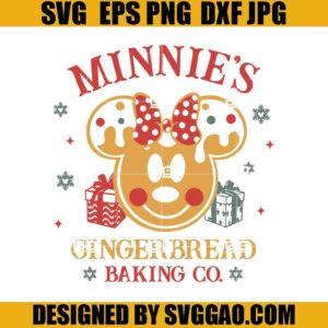 Minnie Gingerbread Baking Co SVG, Minnie Gingerbread SVG, Disney ...