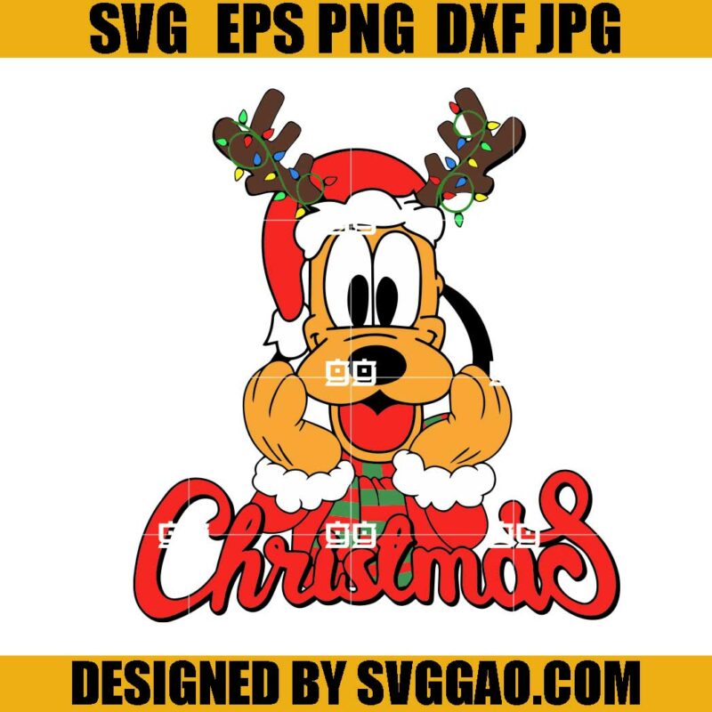 Pluto Christmas SVG, Christmas Character SVG, Pluto Reindeer Christmas ...