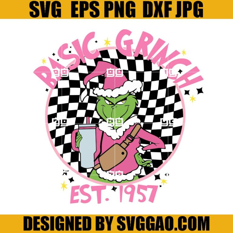 Basic Grinch Est 1957 SVG, Pink Grinch Est 1957 SVG, Merry Grinchmas ...