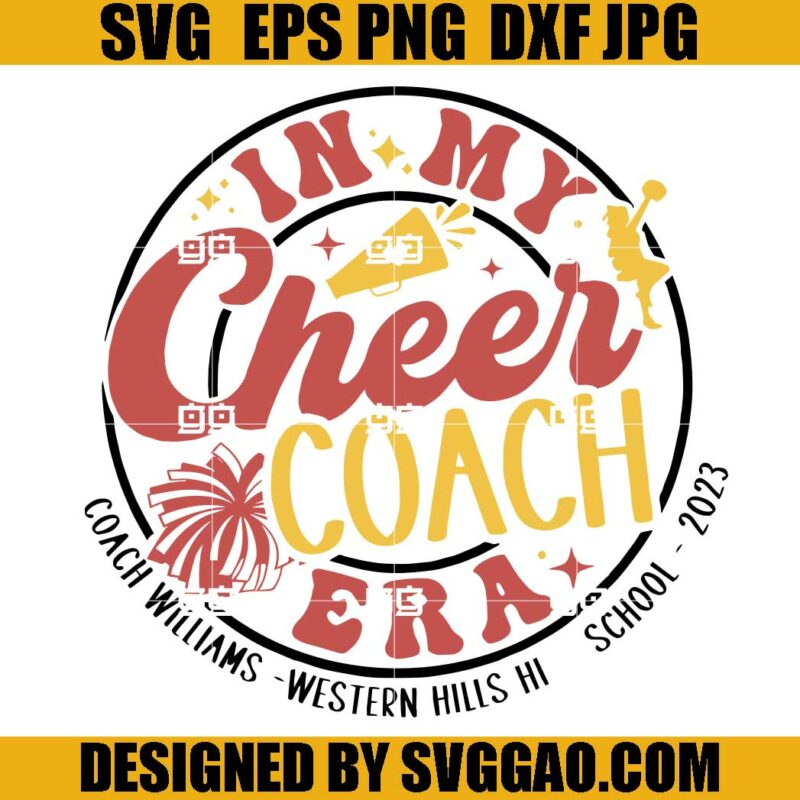 In My Cheer Coach Era SVG, Cheerleader Coach Christmas SVG, Groovy ...