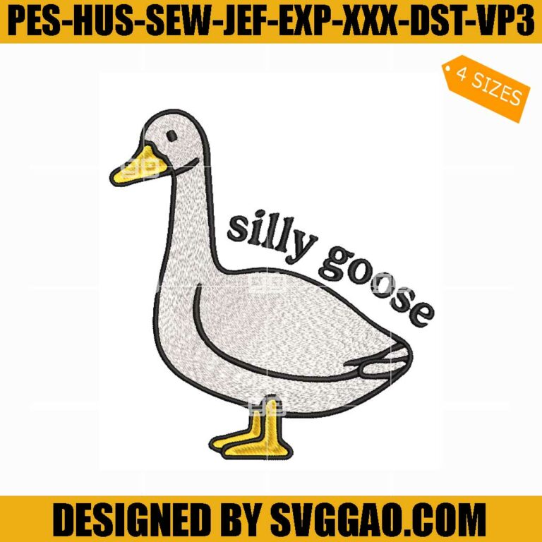 Silly Goose Embroidery Design, Silly Goose On The Loose Embroidery File