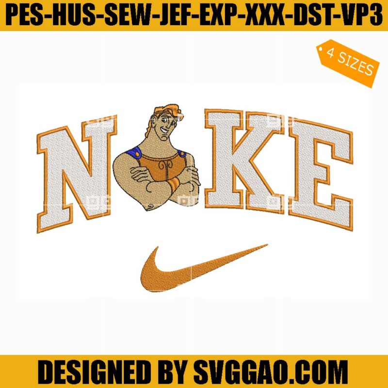 Nike Hercules Embroidery Design, Disney Hercules Embroidery File