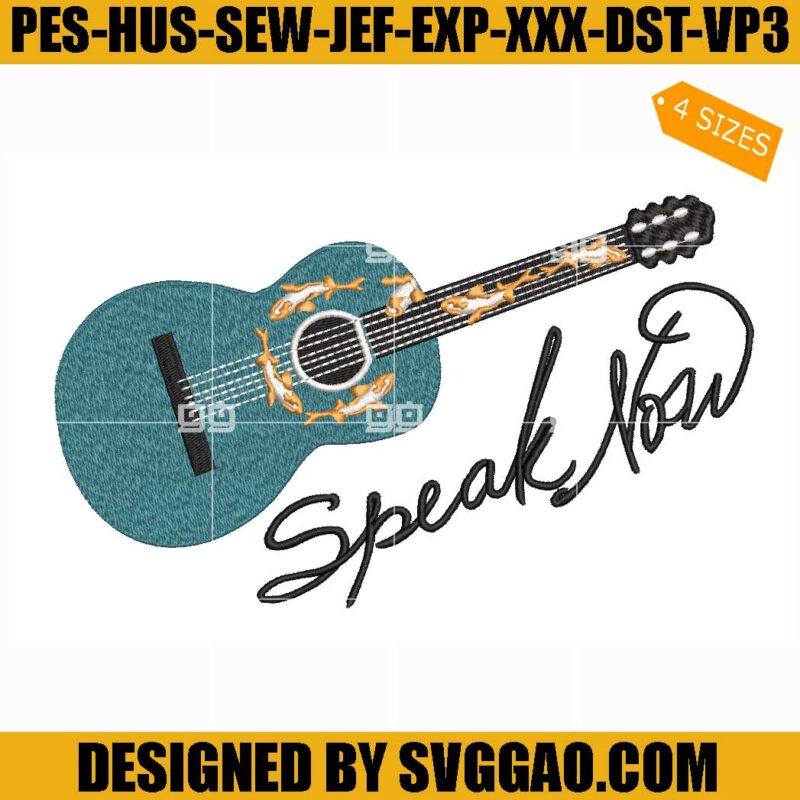 Speak Now Taylor Swift Embroidery Design, Eras Tour 2023 Embroidery ...