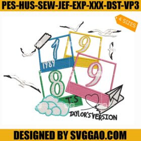 Taylor Version Embroidery Design, Taylor Swift Album Embroidery File