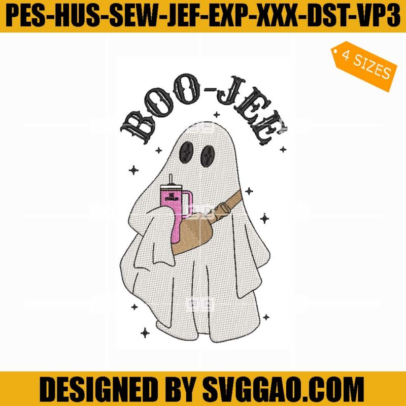 Boo Jee Embroidery Design, Halloween Boo Jee Embroidery File