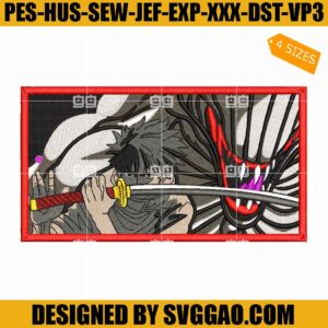 Okkotsu Yuta Embroidery Design, Anime Embroidery File