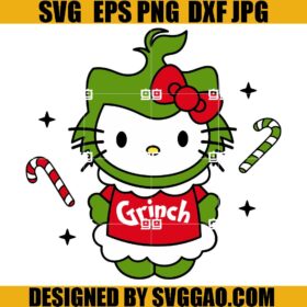 Gingerbread Kitty SVG, Hello Kitty Christmas SVG, Merry Christmas SVG