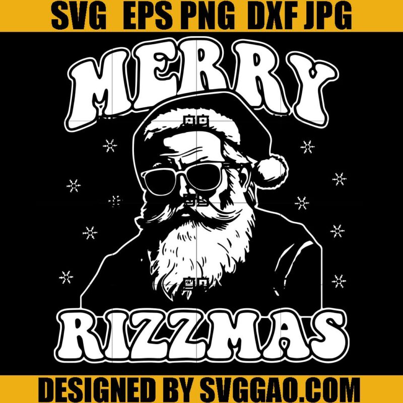 Merry Rizzmas SVG, Santa Claus SVG, Rizzmas Santa SVG