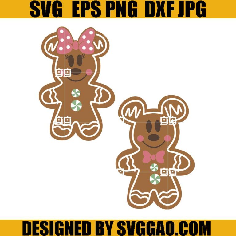 Gingerbread Mickey And Minnie SVG Bundle, Gingerbread Cookies Disney ...